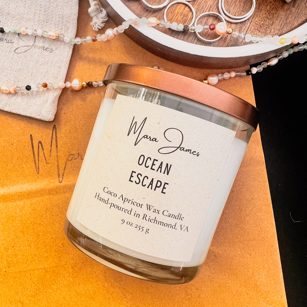 Ocean Escape Candle Coconut Apricot Wax – Mara James Company