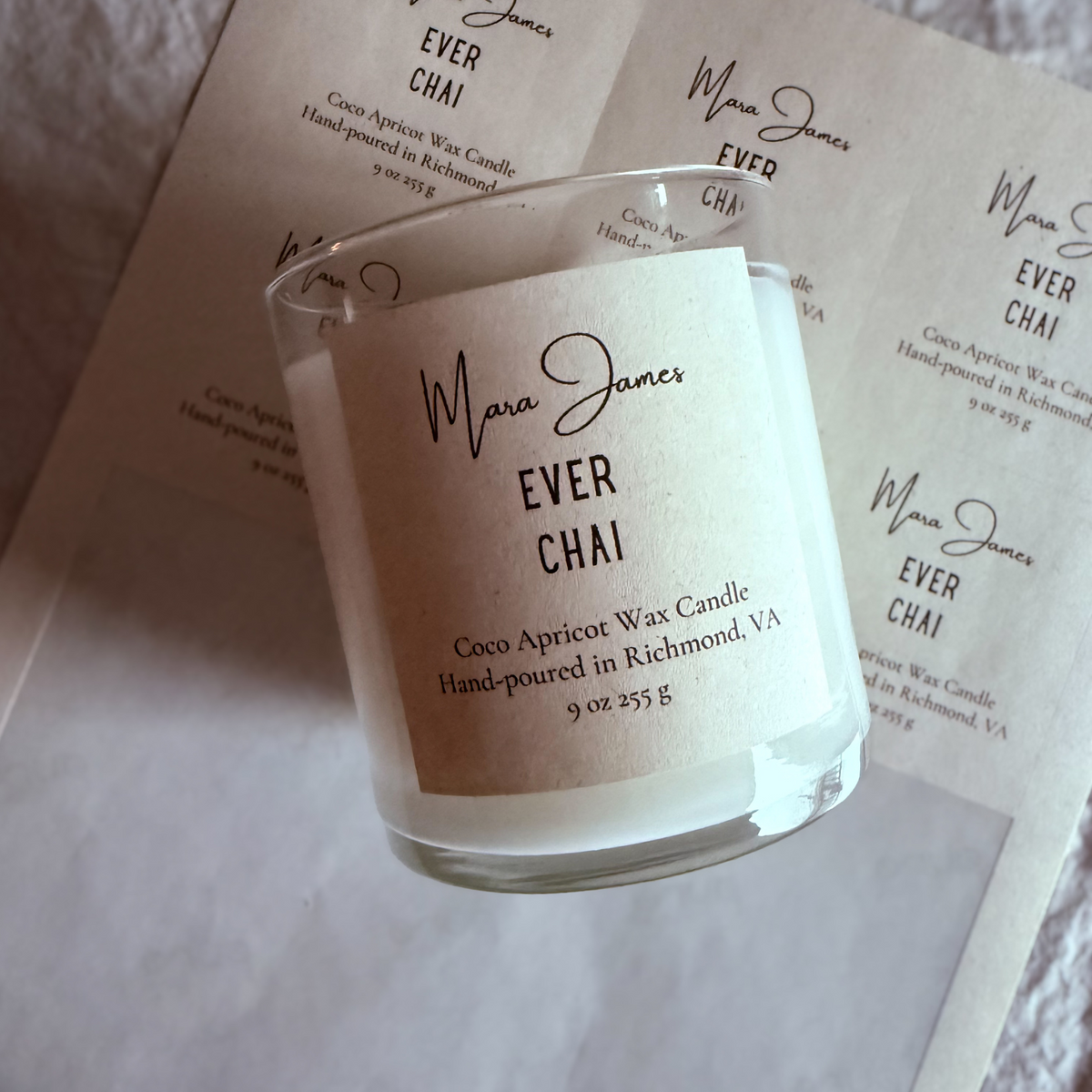 Ever Chai Candle Coconut Apricot Wax – Mara James Company