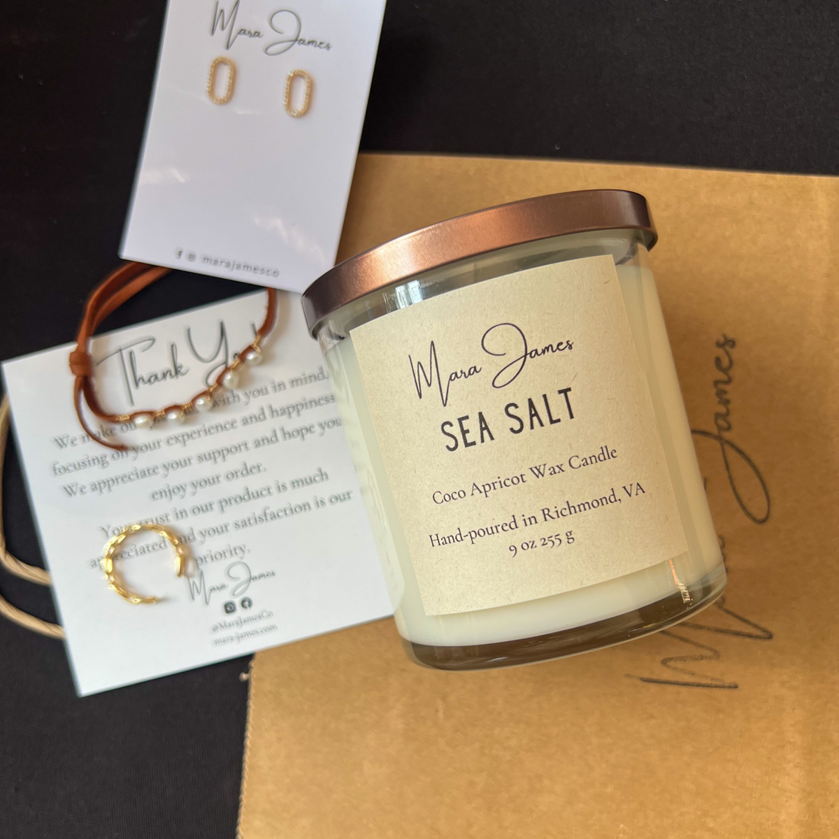 Sea Salt Candle Coconut Apricot Wax – Mara James Company